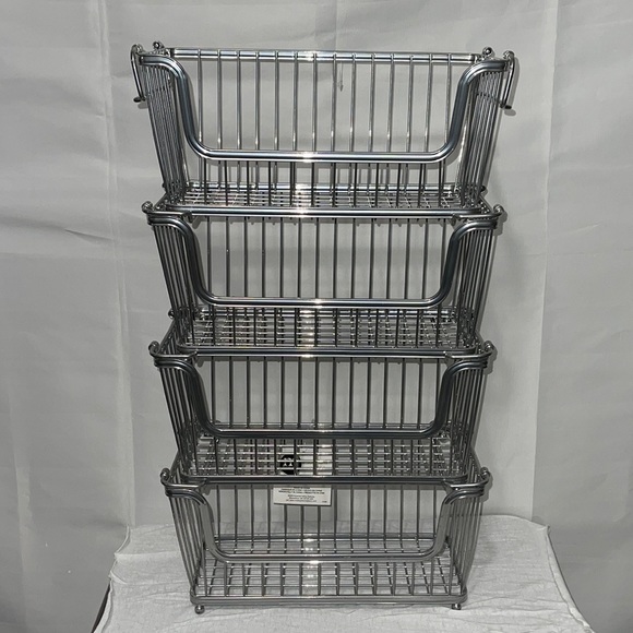 M Design | Storage & Organization | Mdesign Stackable Metal Baskets ...